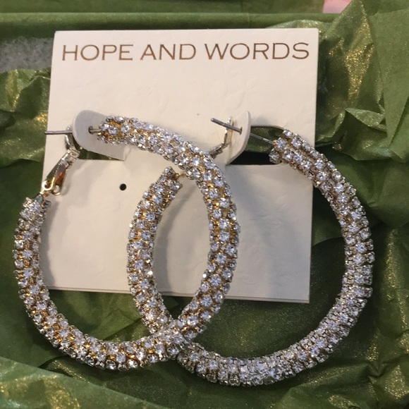 Hope and Word | Jewelry | Hope And Words Hoop Earrings | Poshmark